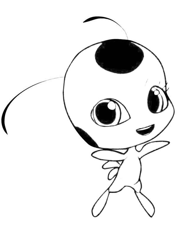 Tikki Kwami Miraculous Coloring Page - Funny Coloring Pages Tikki Kwami Miraculous Coloring Page - Funny Coloring Pages